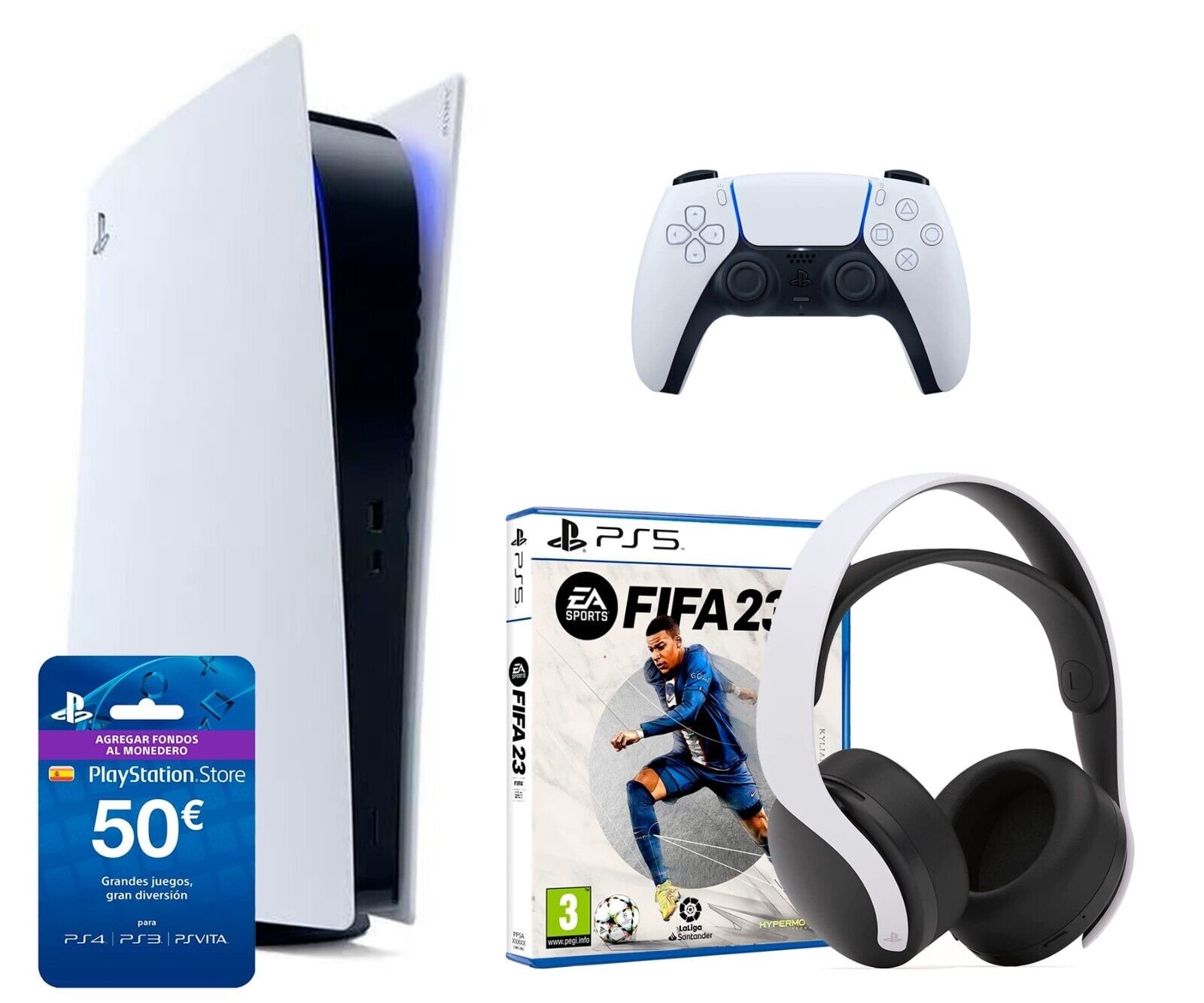 Playstation 5 Edição Digital + FIFA + Pulso 3D + PSN 50
